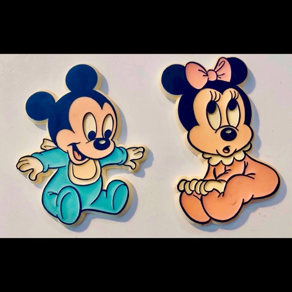 Disney | Accents | Disney Vintage 8s Pair Baby Mickey Minnie Mouse ...